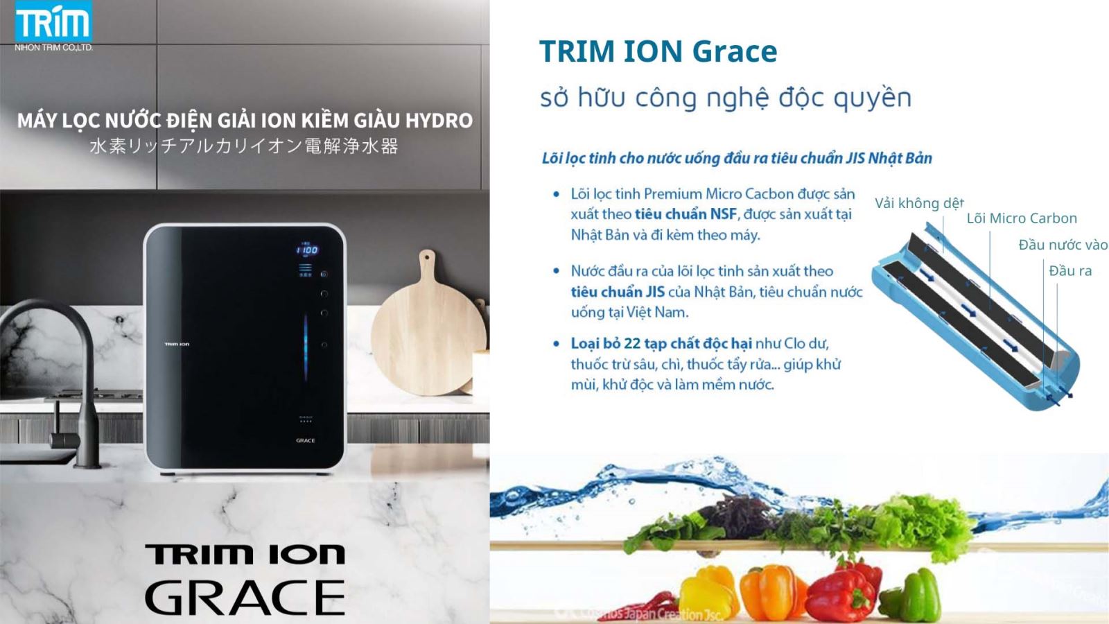 Lõi lọc Trim ion Grace - Bí quyết cho sức khỏe toàn diện